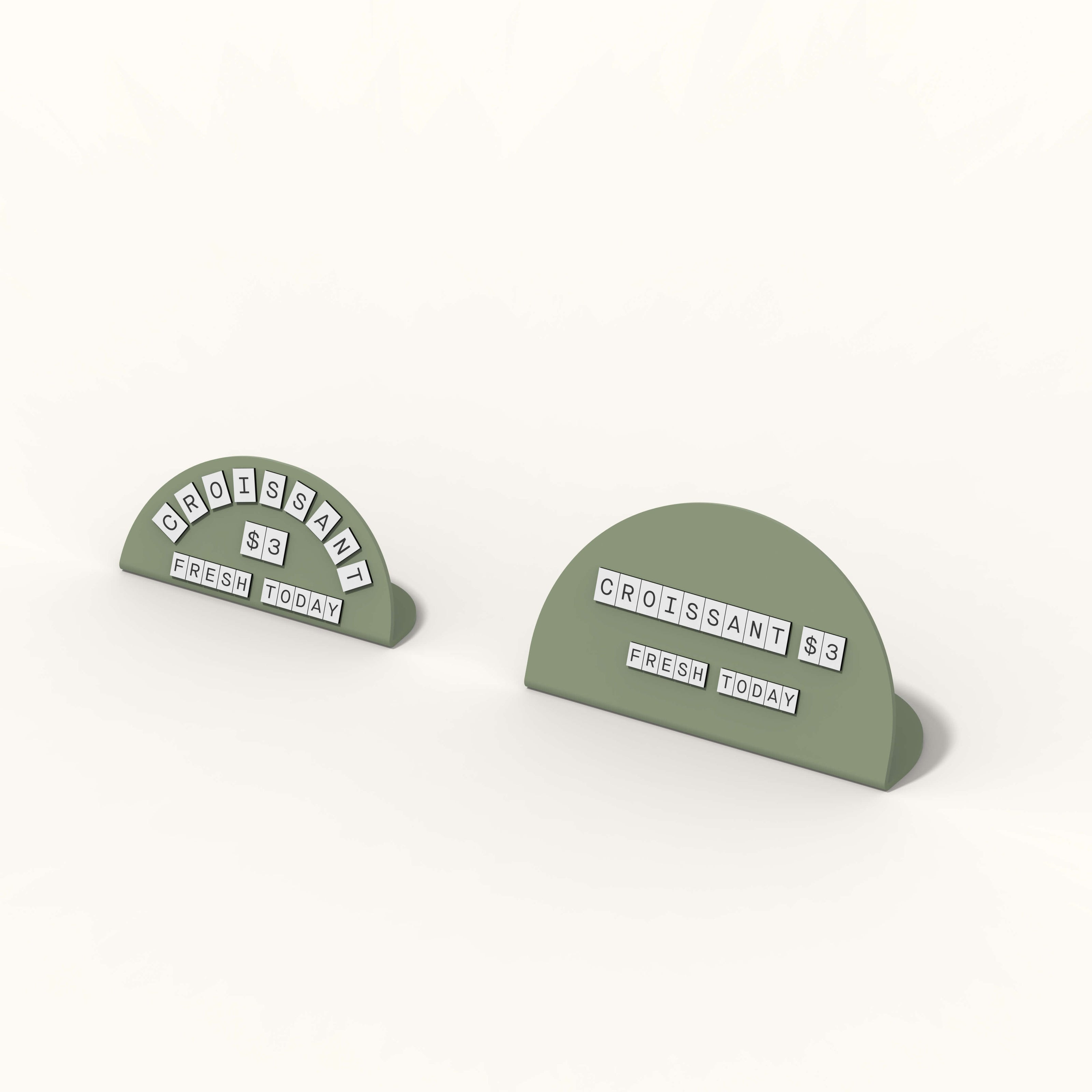 Medium Round Custom Counter Sign Displays - George & Willy – George and ...