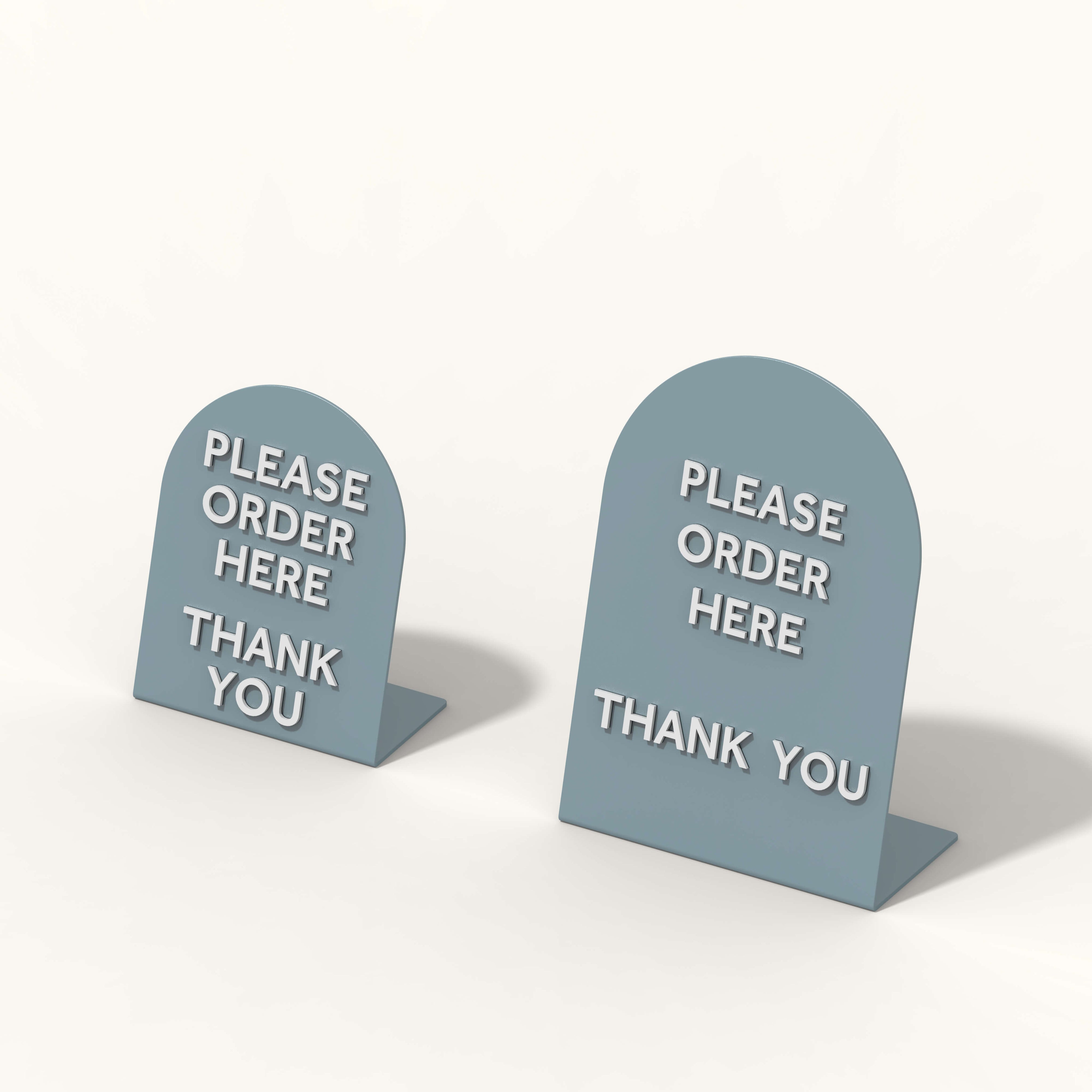 Large Round Custom Counter Sign Displays - George & Willy – George and ...