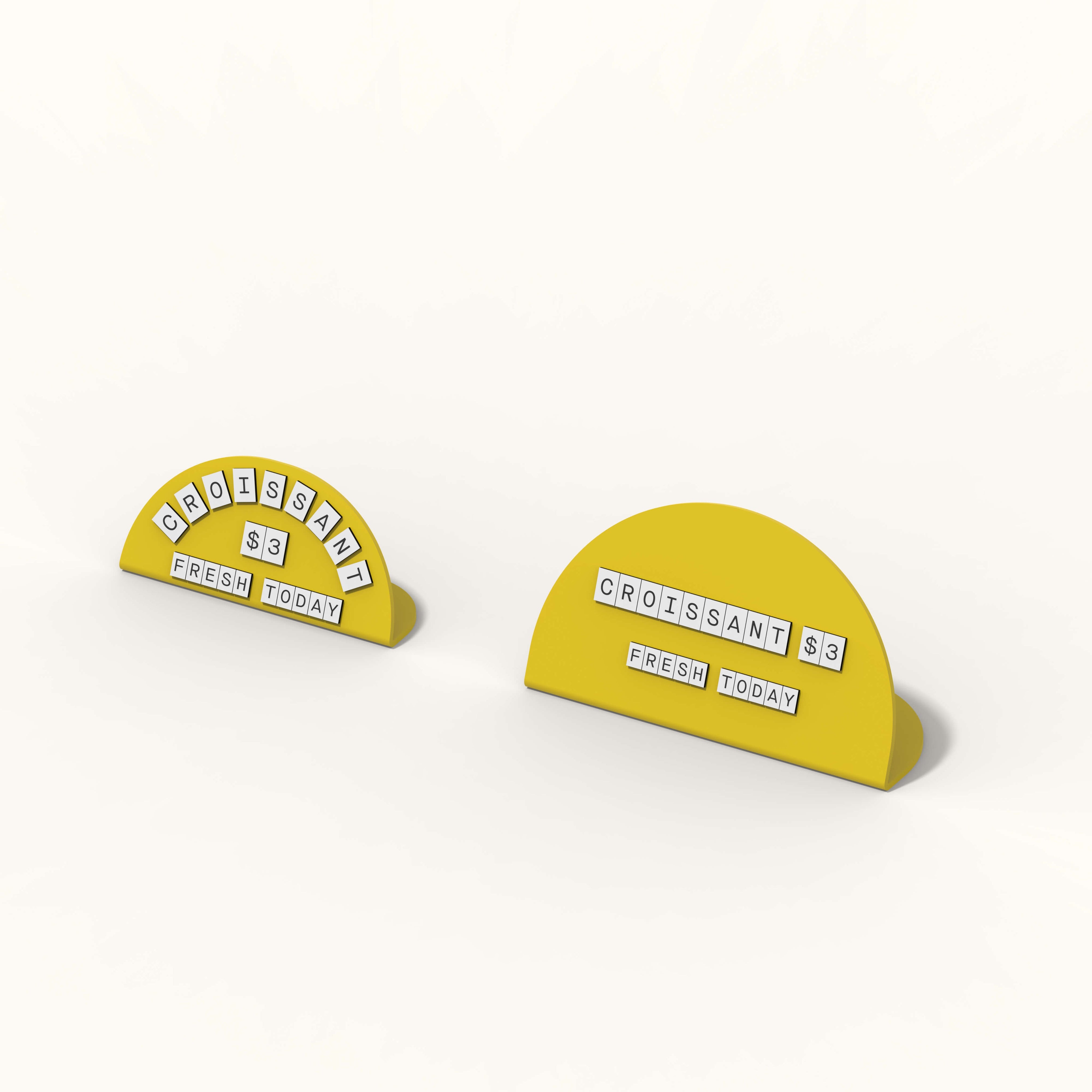 Medium Round Custom Counter Sign Displays - George & Willy – George and ...