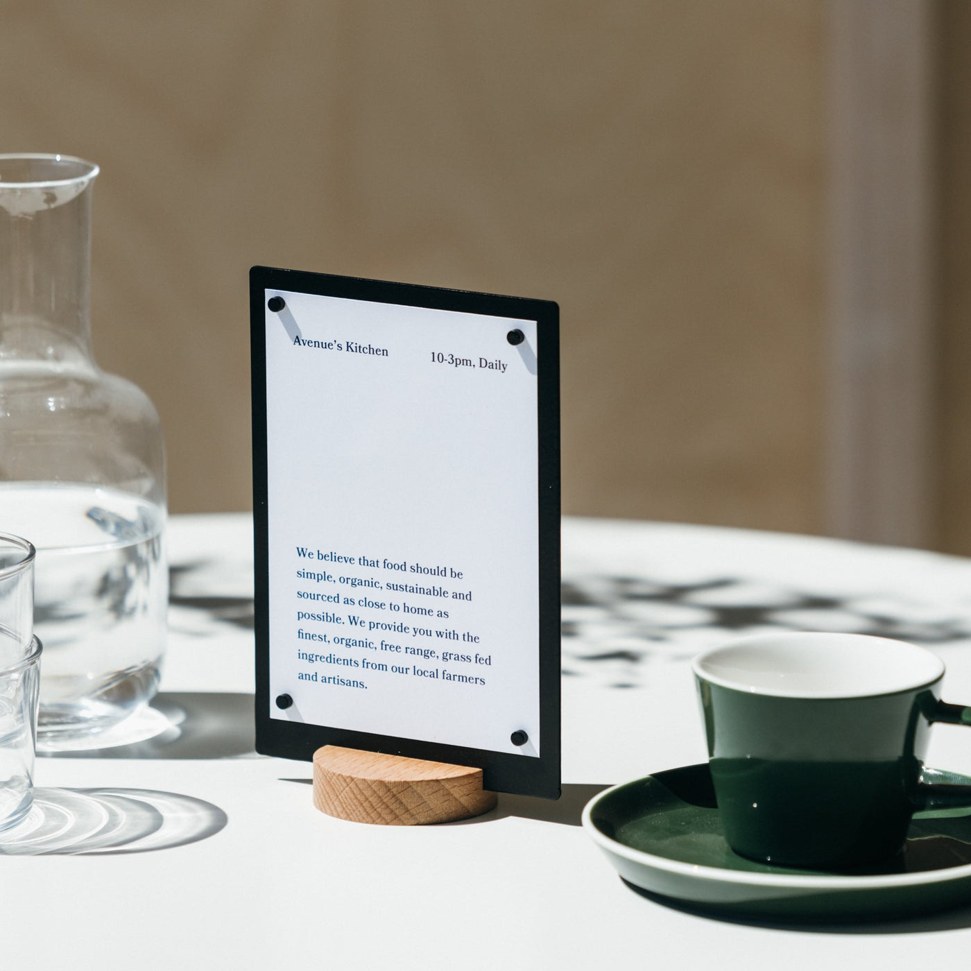 Table Talkers | Table Tents | Tabletop Sign Holder | George & Willy ...