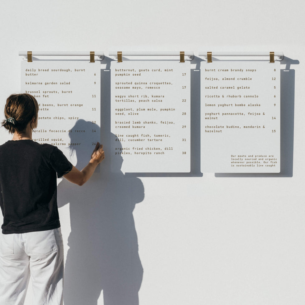 Hanging Menu Board Sign | Magnetic Menu Board | George & Willy – George ...