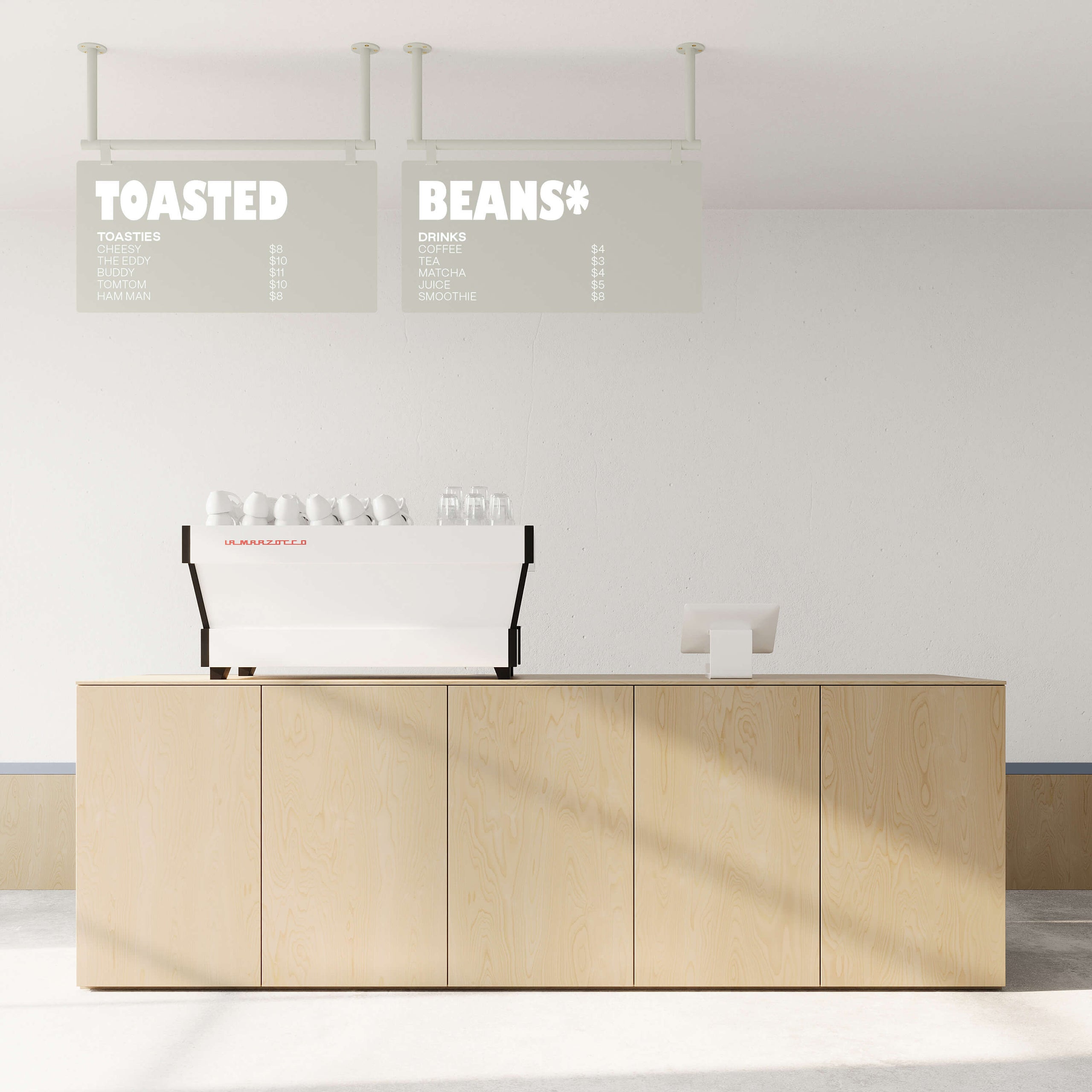 Hanging Menu Board | Hanging Banner Sign | George & Willy – George and ...