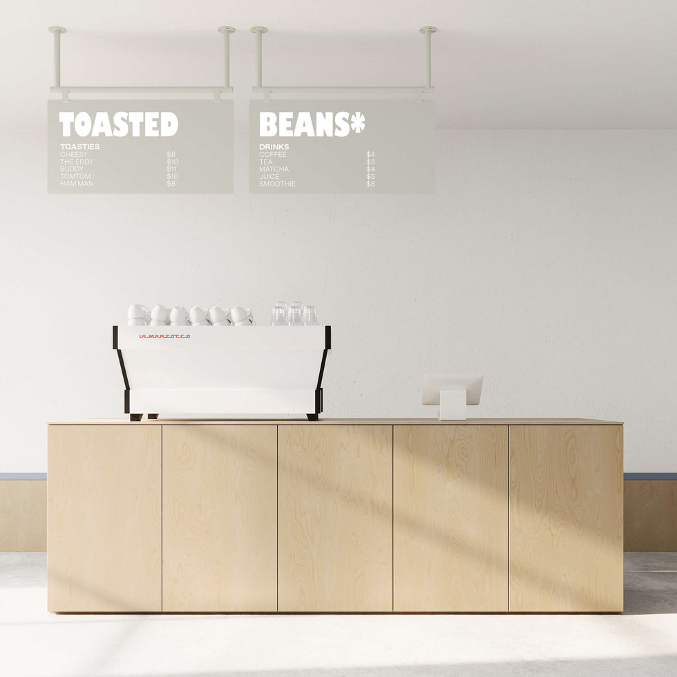 Hanging Menu Board | Hanging Banner Sign | George & Willy – George and ...