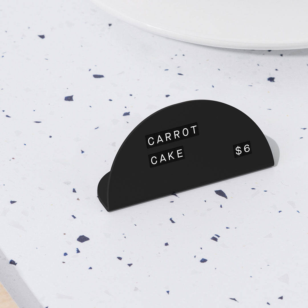 Medium Round Custom Counter Sign Displays - George & Willy