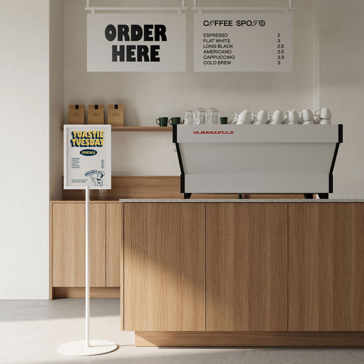 Standing Sign Holder | Sign Stand | Menu Stand | George & Willy ...