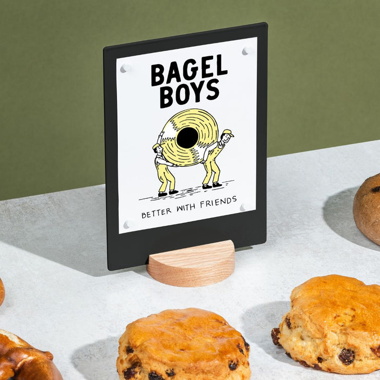 Table Talkers | Table Tents | Tabletop Sign Holder | George & Willy ...