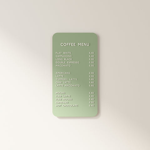 Rectangle Menu Display | Magnet Letter Display | George & Willy ...