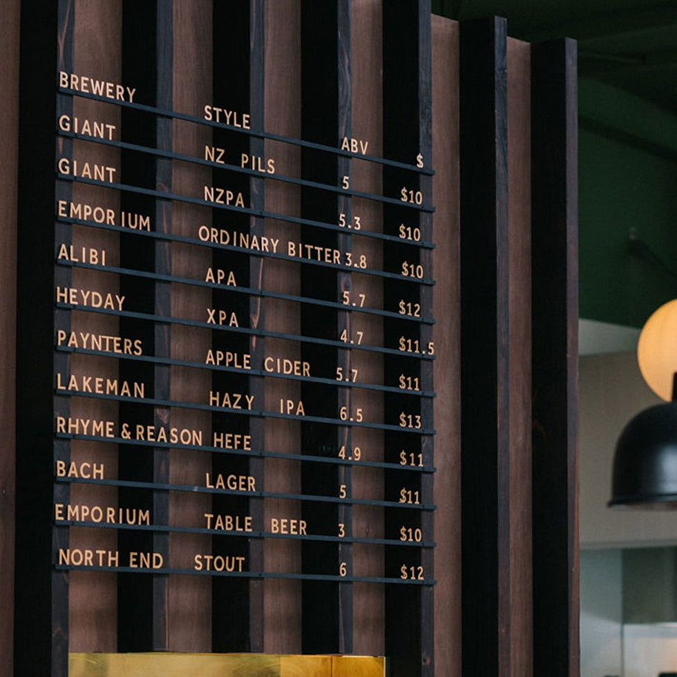 Atelier Letter Menu Board | George & Willy