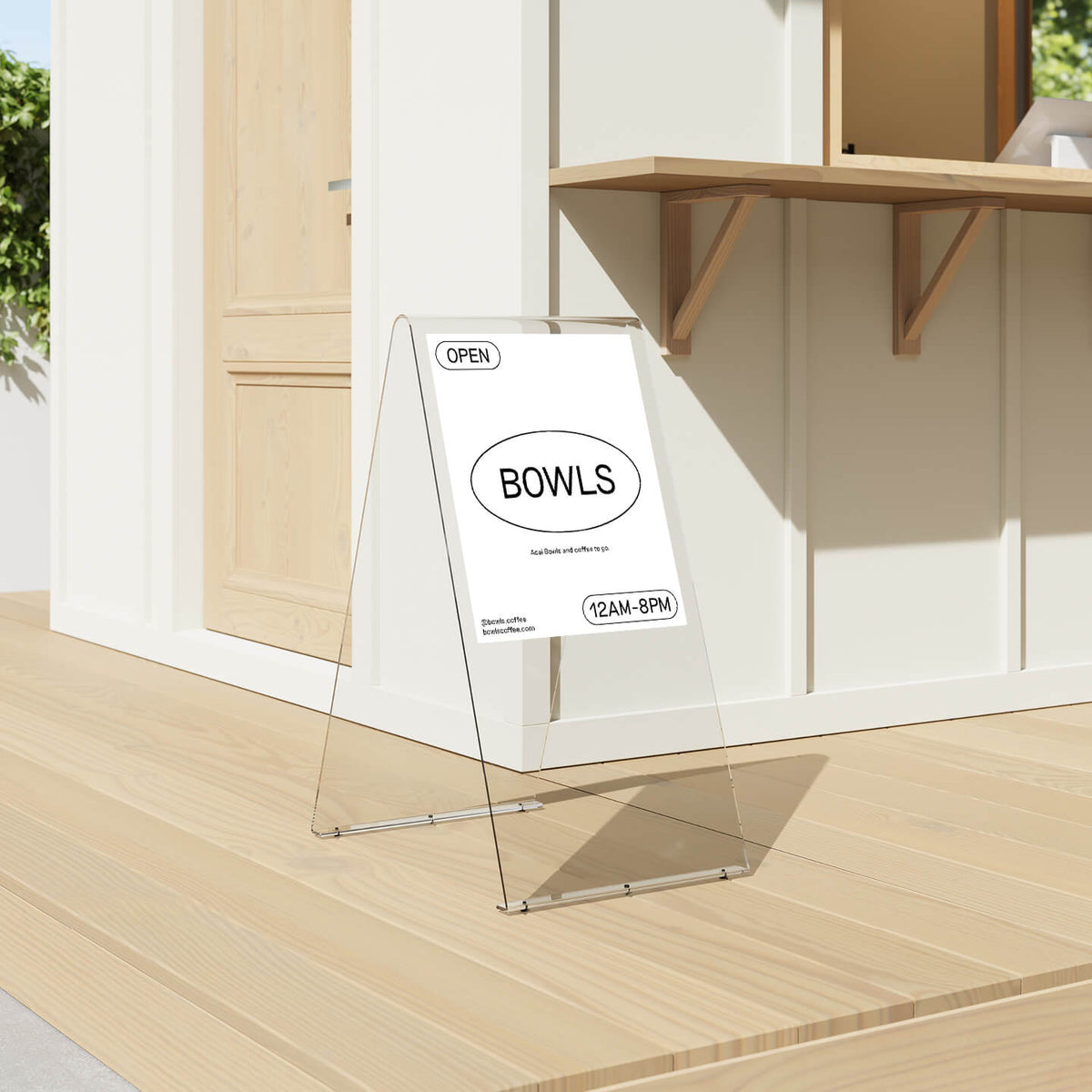 Acrylic A-Frame Sign | Transparent Sandwich Board | George & Willy ...