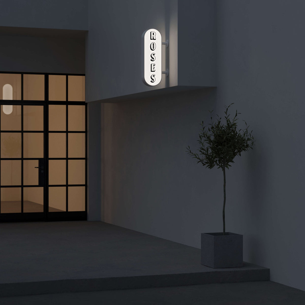 Curve Outdoor Light Box Sign | George & Willy