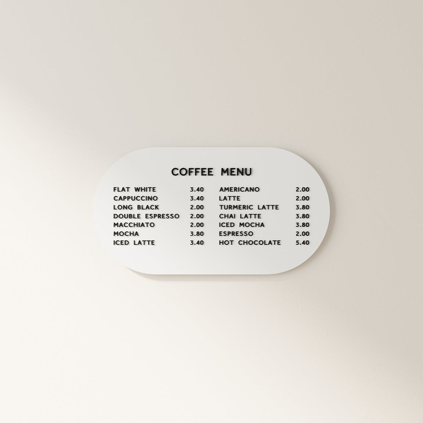 Curve Menu Display | George & Willy
