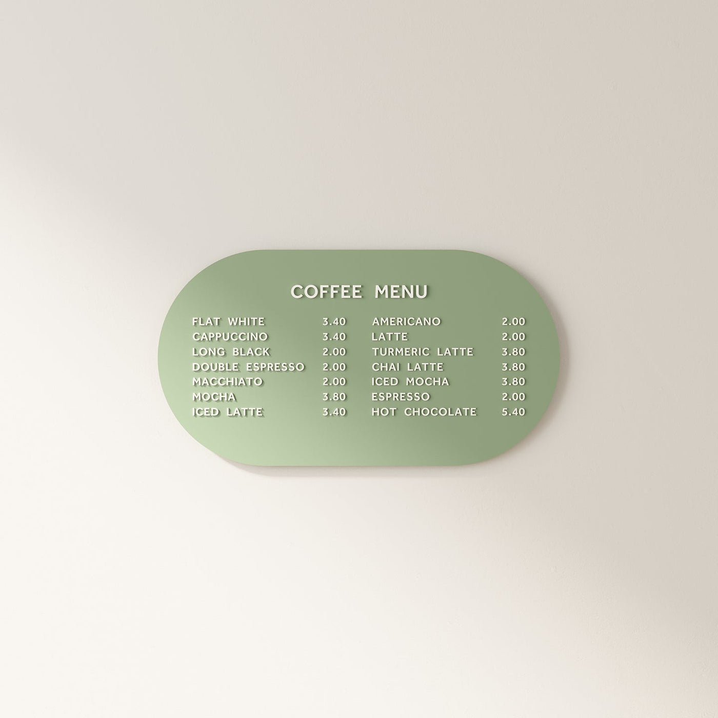 Curve Menu Display | Magnet Letter Display | George & Willy – George ...
