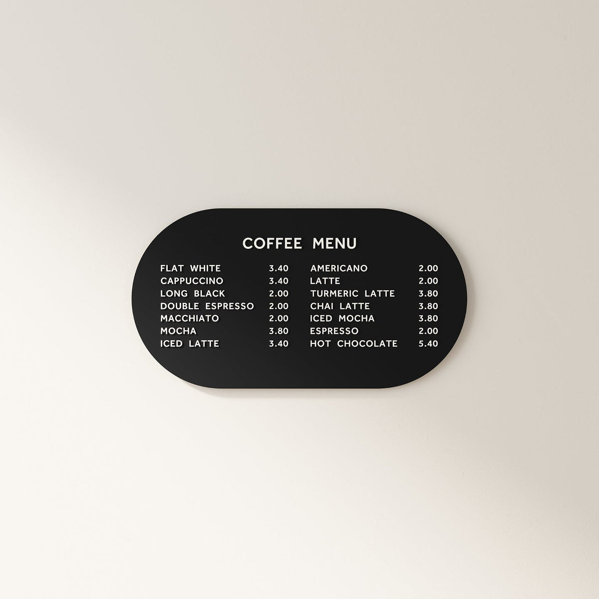Curve Menu Display | George & Willy