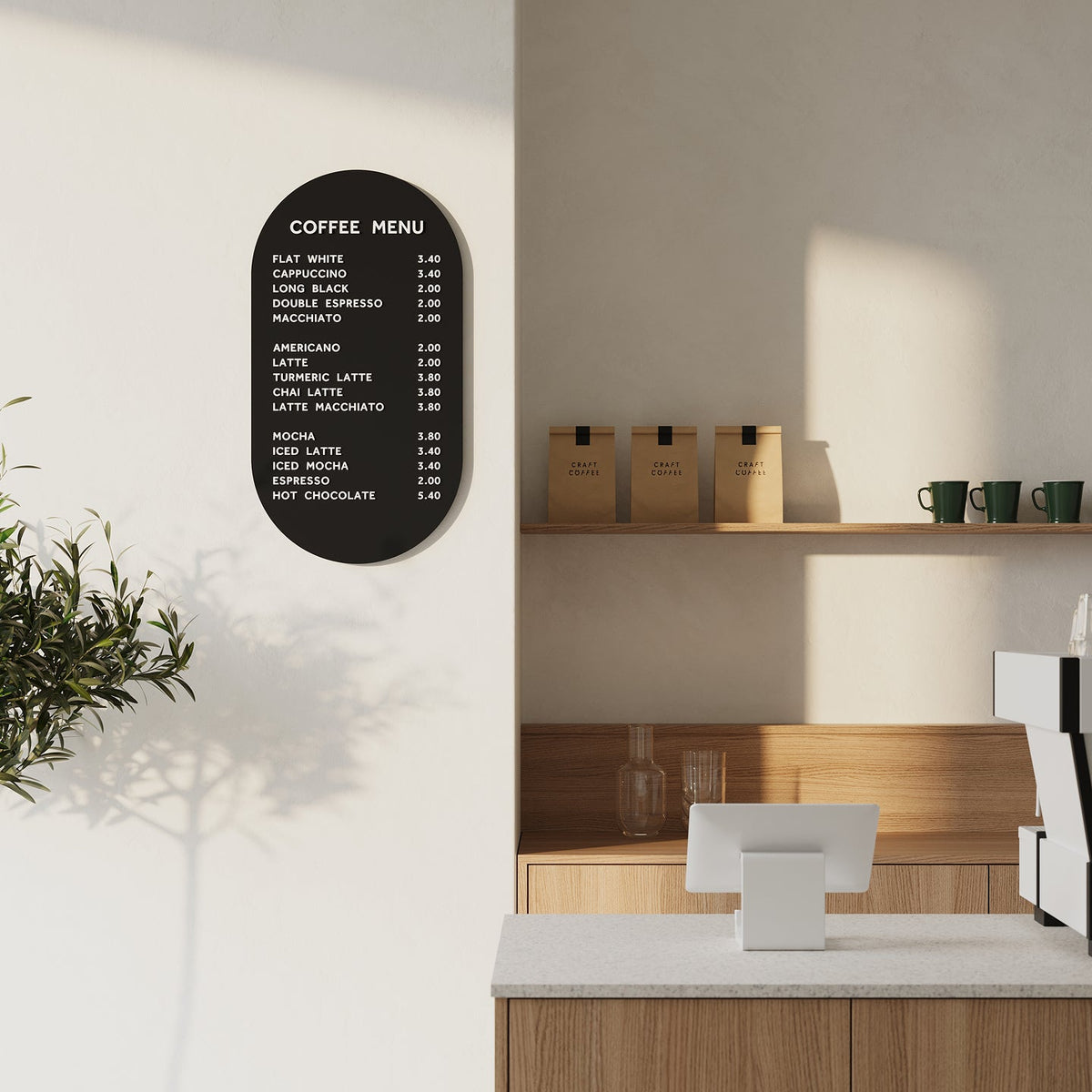 Curve Menu Display | George & Willy