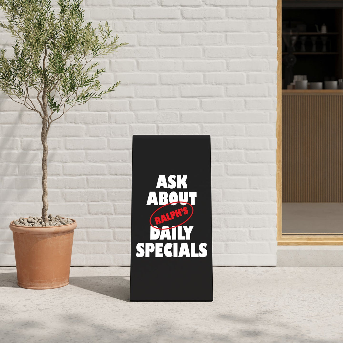 Folded Metal A-Frame Sign | Metal Sandwich Board | George & Willy ...