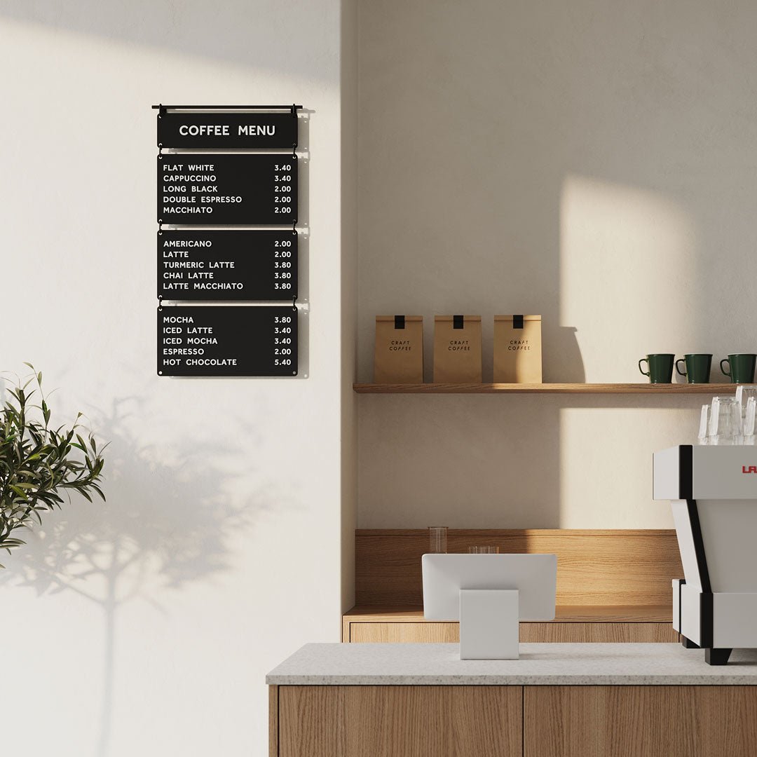 Hanging Cafe Menu | Magnet Letter Board | George & Willy – George and Willy