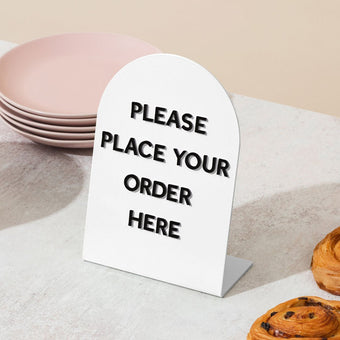 Large Round Counter Sign Displays | George & Willy