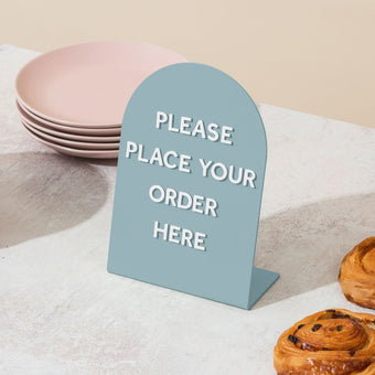 Large Round Counter Sign Displays | George & Willy