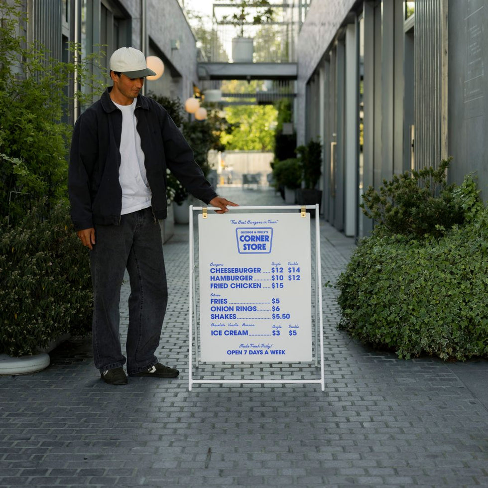 Large Sidewalk Sign | George & Willy