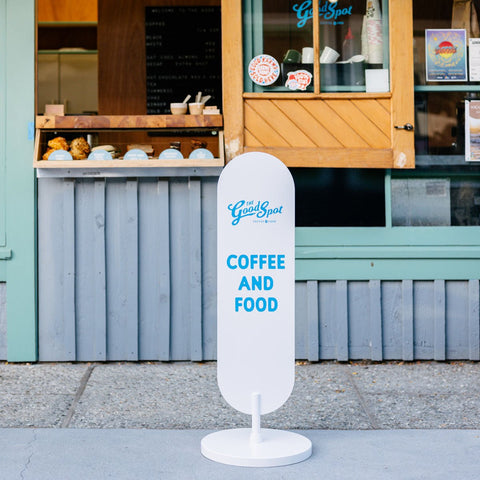 Standing Curve Sign | Free Standing Sign | George & Willy – George and ...