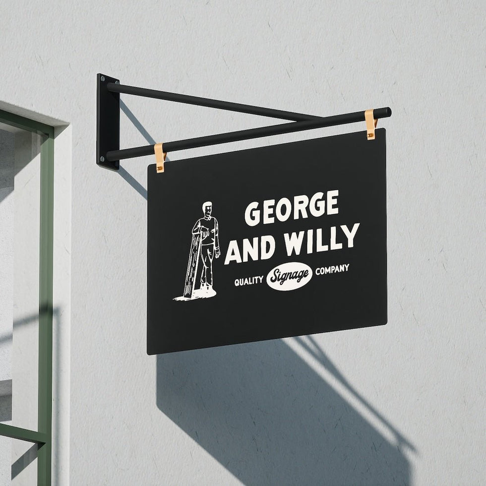 Large Hanging Store Sign | George & Willy – George and Willy