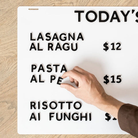 Magnetic Letters for Menu Boards | George & Willy