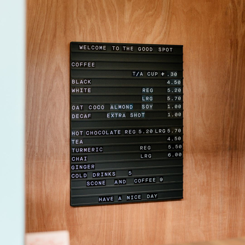 Letter Menu Board | George & Willy