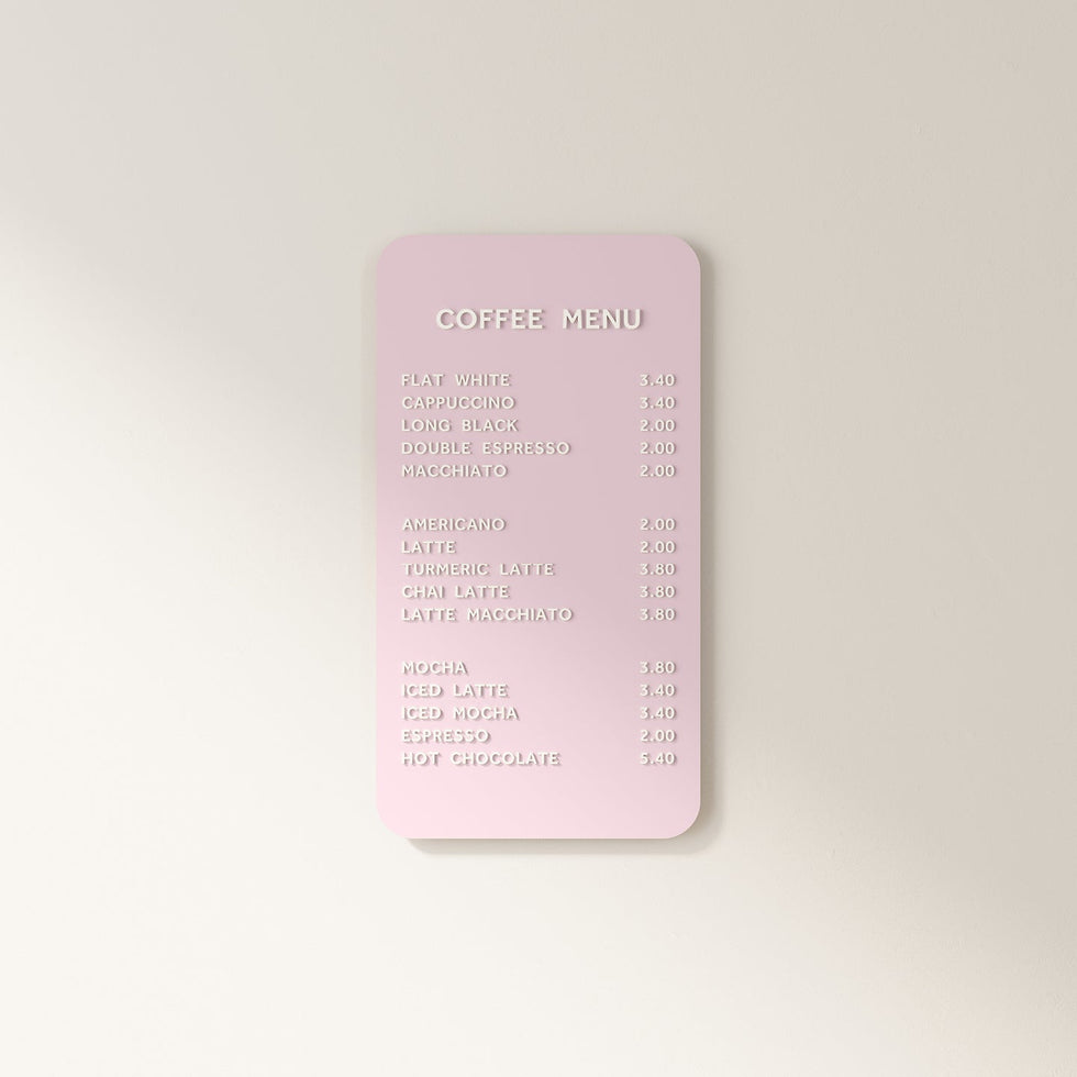 Rectangle Menu Display | George & Willy