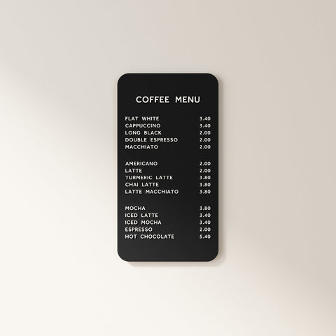 Rectangle Menu Display | George & Willy