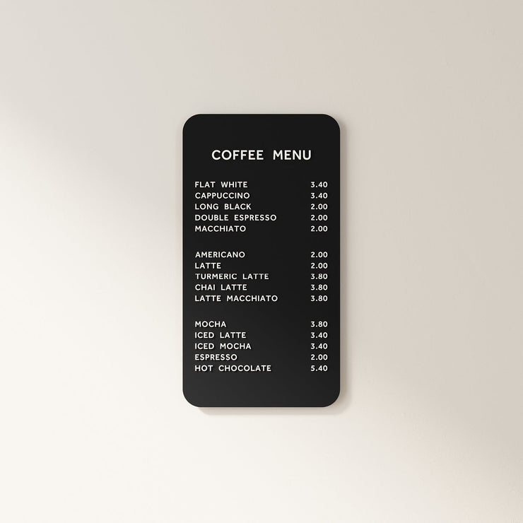 Rectangle Menu Display | George & Willy