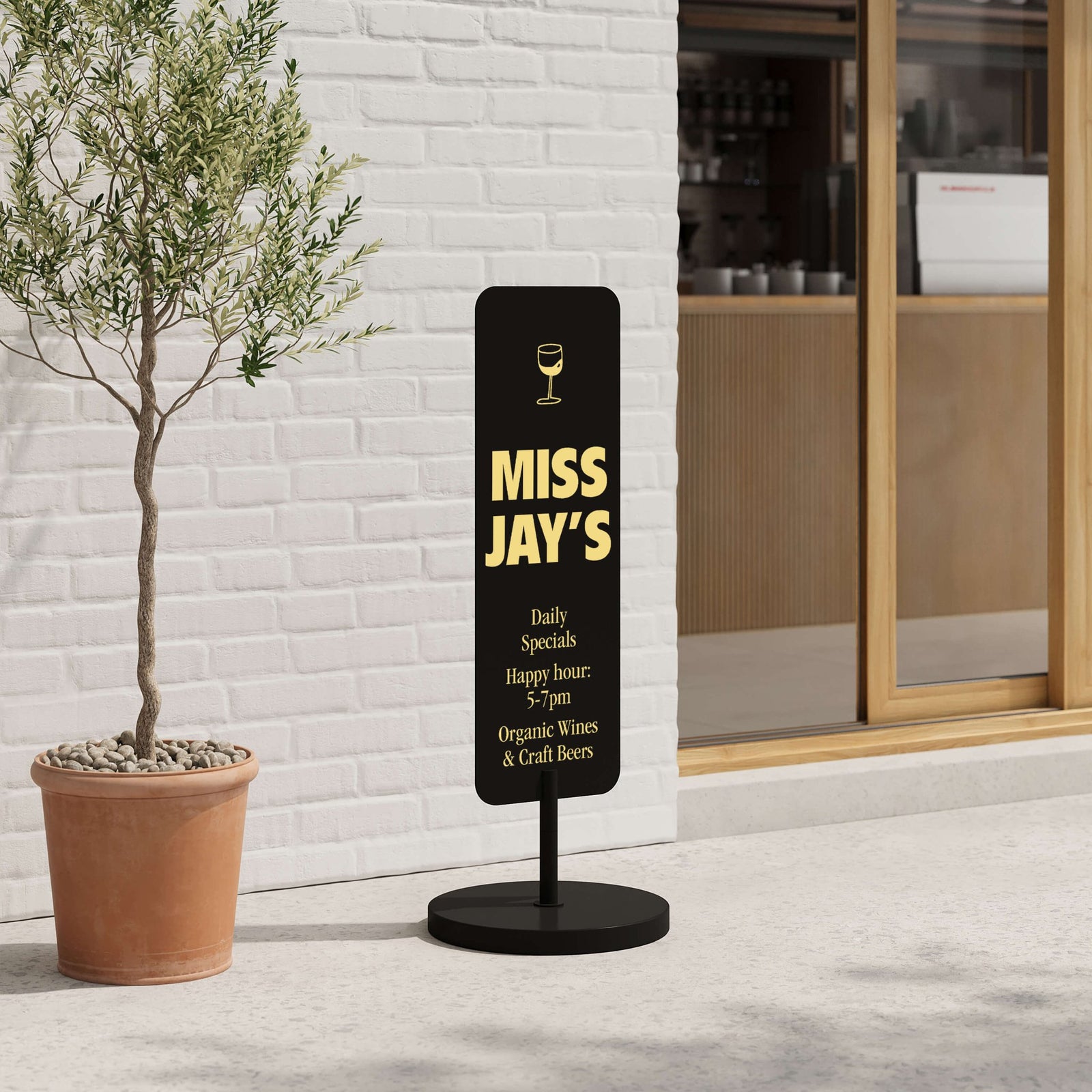 Large Standing Rectangle Sign | George & Willy