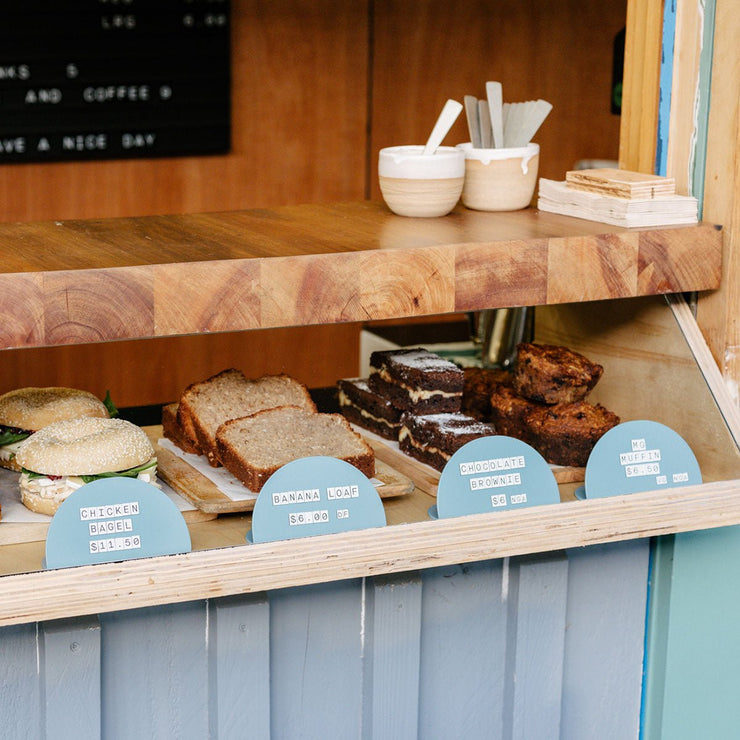 Round Counter Signs | George & Willy