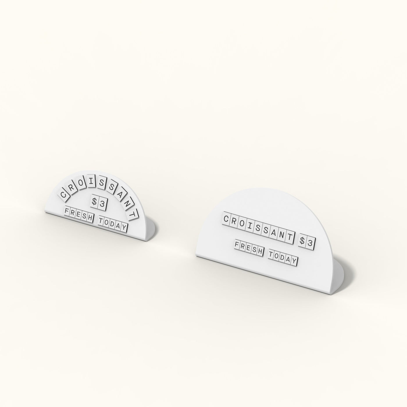 Round Counter Signs | George & Willy