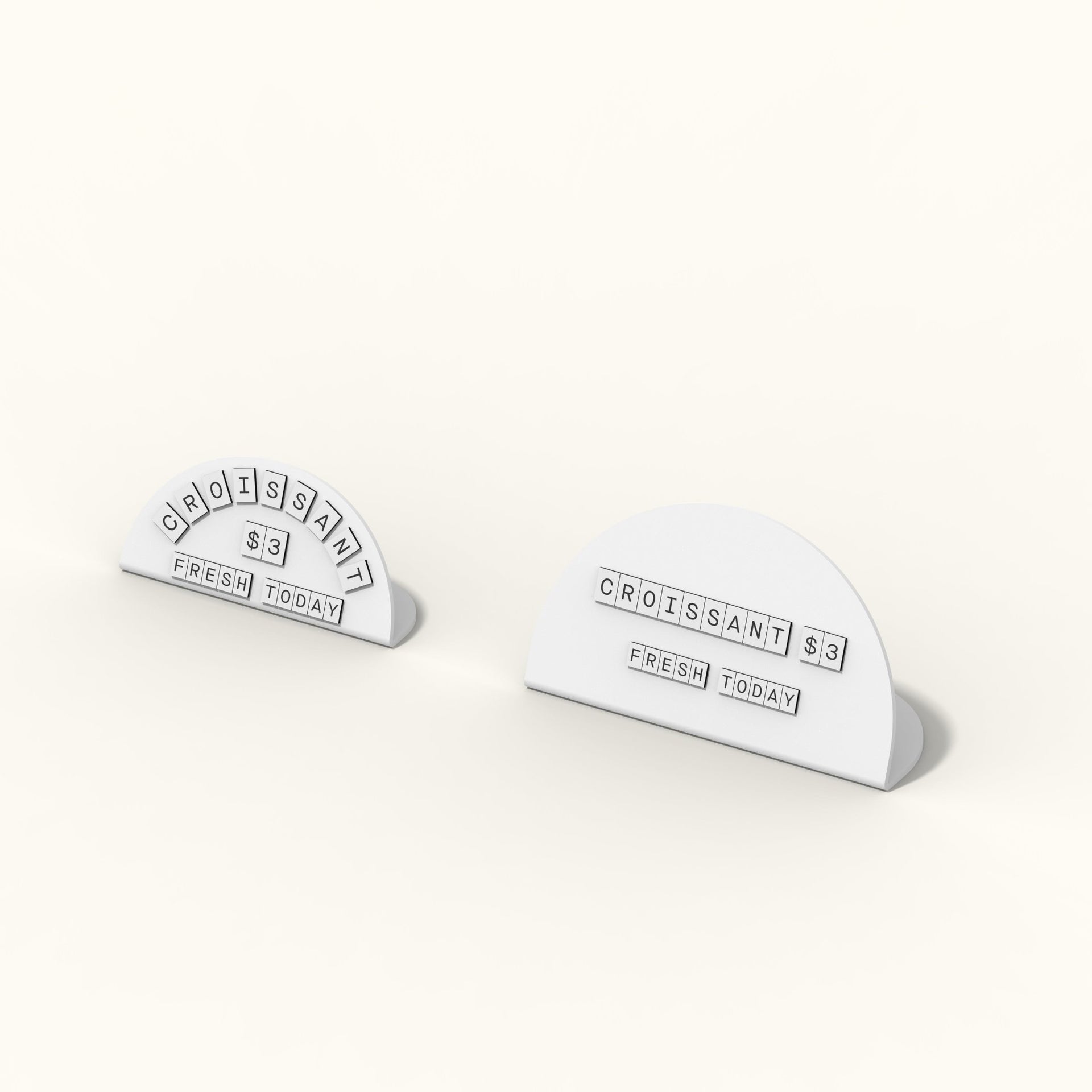 Round Counter Signs | George & Willy