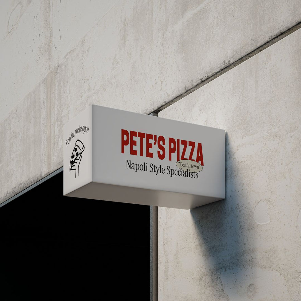 Simple Light Box Sign – George and Willy