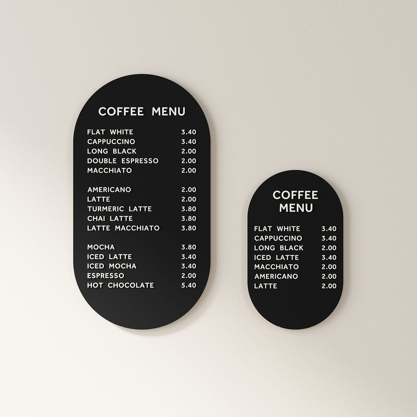 Curve Menu Display | Magnet Letter Display | George & Willy – George ...
