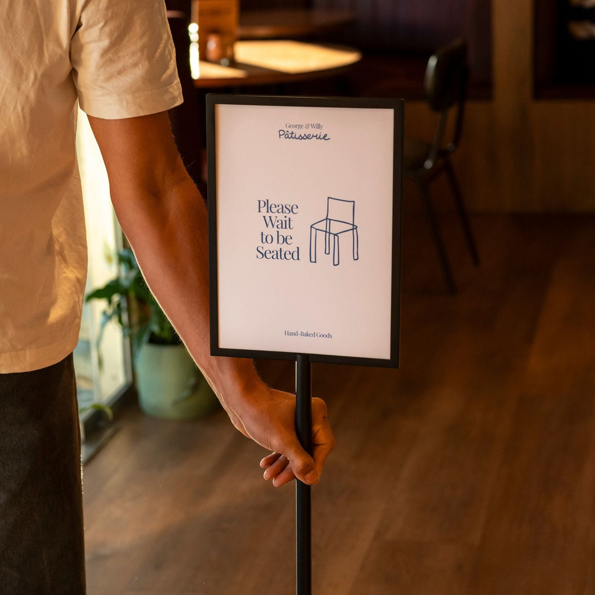 Standing Sign Holder | Sign Stand | Menu Stand | George & Willy ...