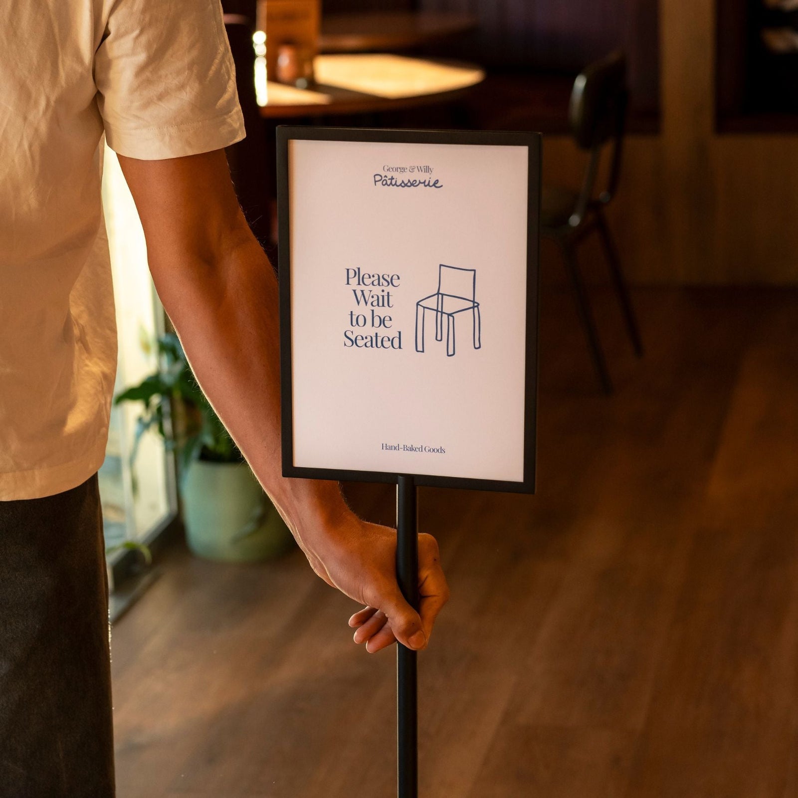 Standing Sign Holder | Sign Stand | Menu Stand | George & Willy ...