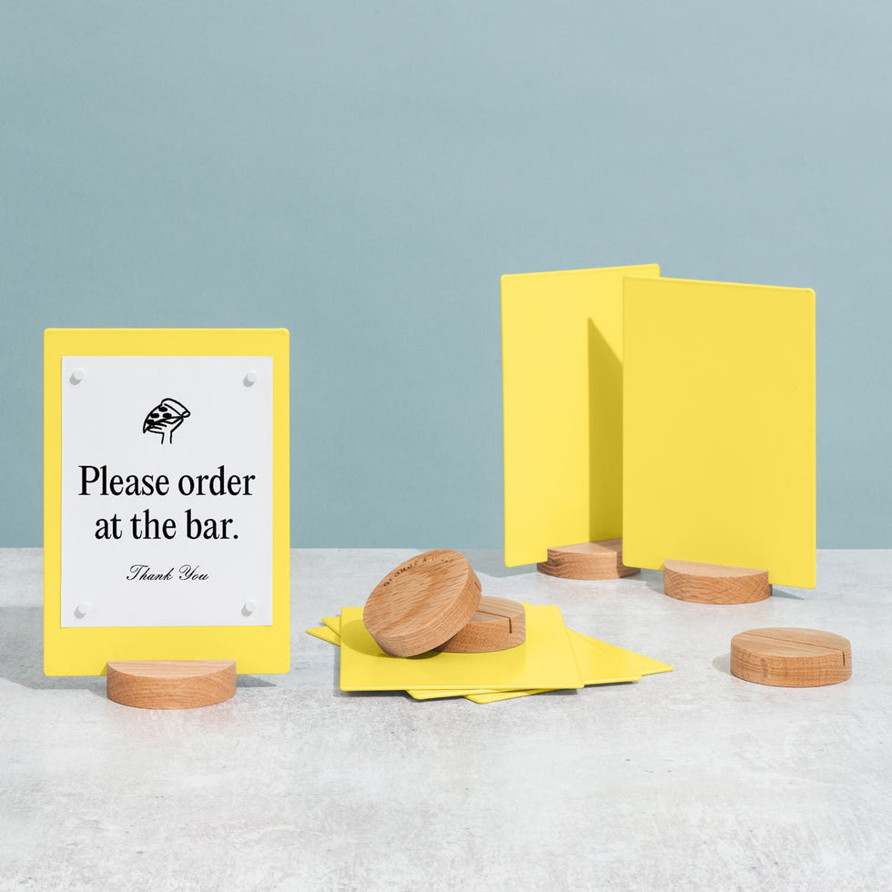 Table Talkers | Table Tents | Tabletop Sign Holder | George & Willy ...