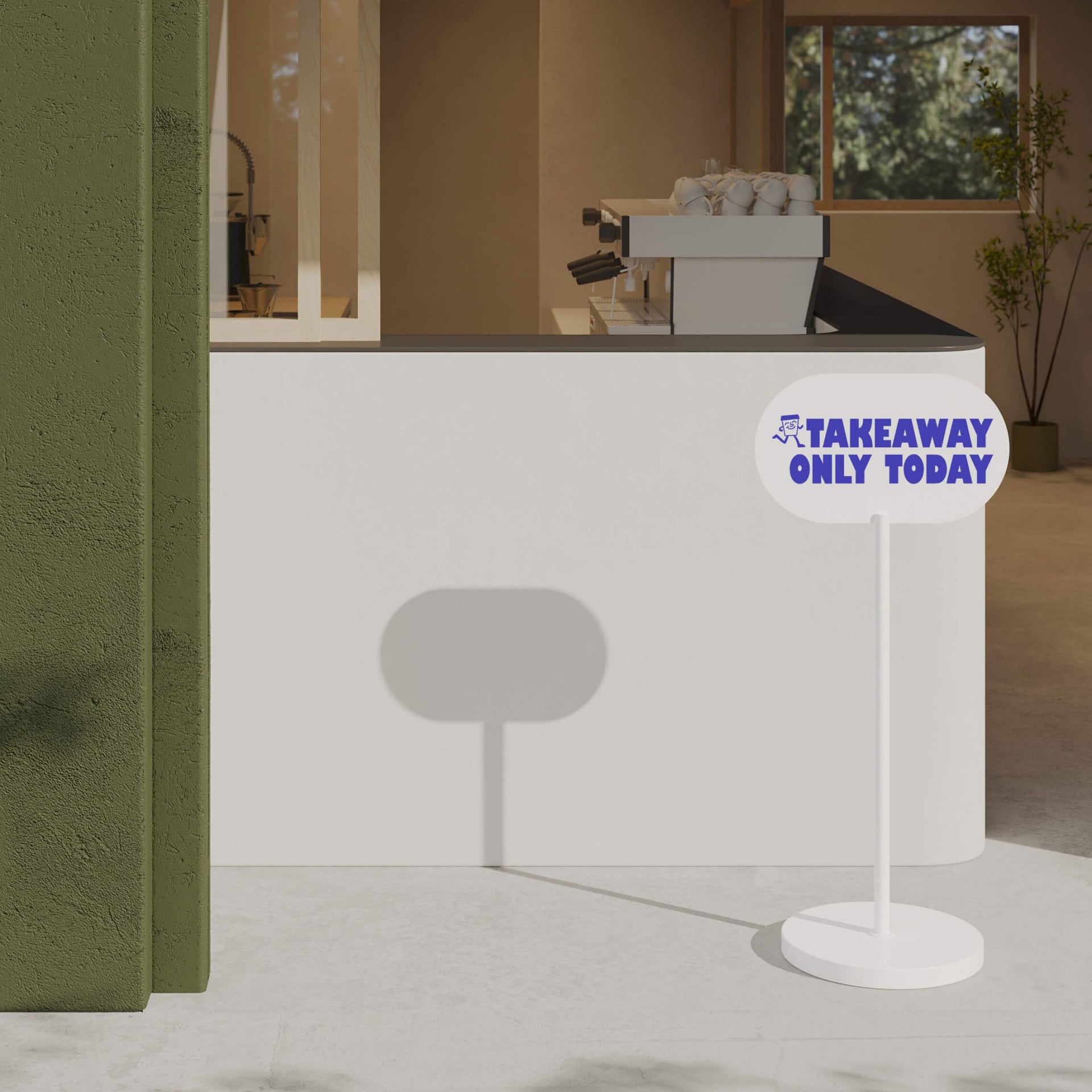 Standing Curve Wayfinding Sign | George & Willy