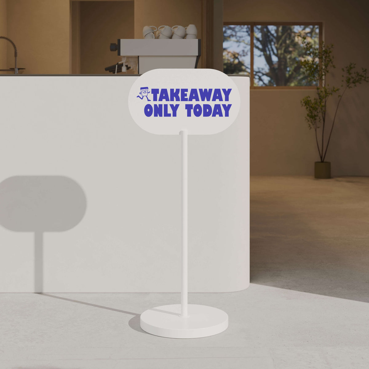 Standing Curve Wayfinding Sign | George & Willy