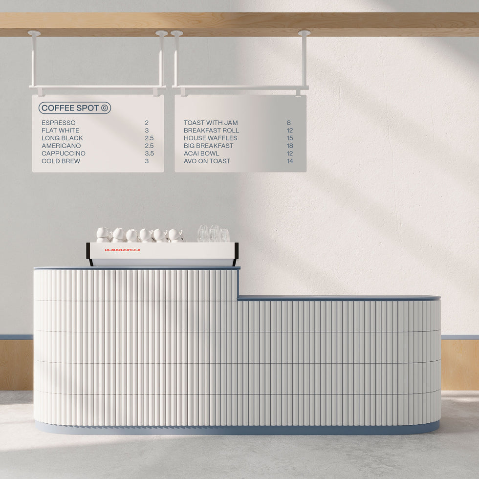 Hanging Menu Board | Hanging Banner Sign | George & Willy – George and ...