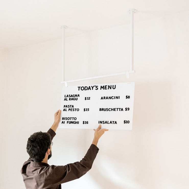 Hanging Menu Board | Hanging Banner Sign | George & Willy – George and ...
