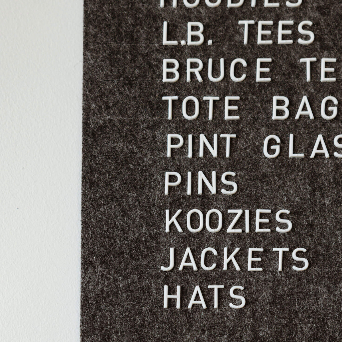 Felt Letter Menu Board | George & Willy