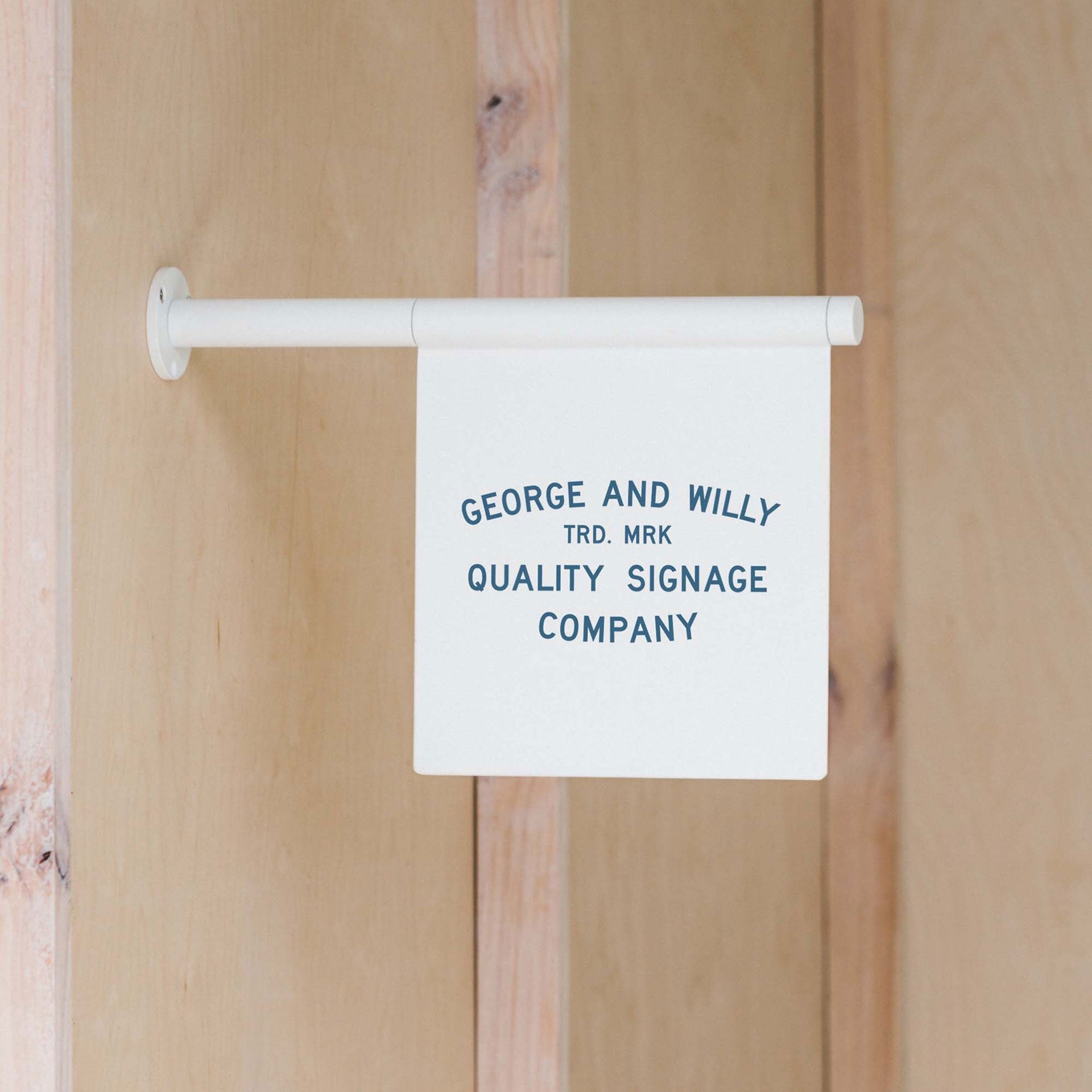 Wall-Mounted Flag Sign | George & Willy