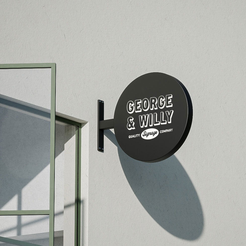 Wall-Mounted Round Sign | George & Willy