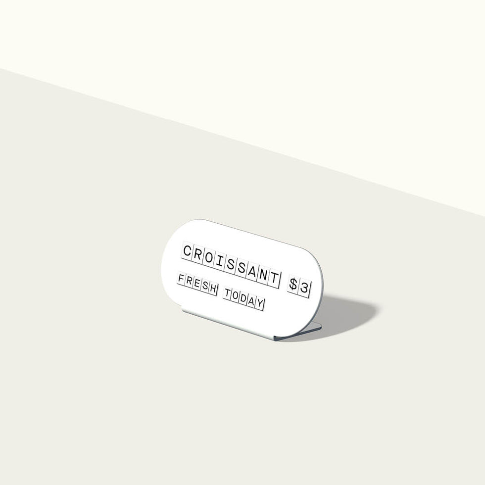 Medium Curve Custom Counter Sign Displays - George & Willy – George and ...