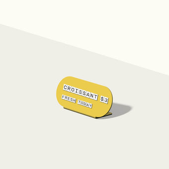 Medium Curve Custom Counter Sign Displays - George & Willy – George and ...