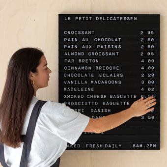 Menu Letter Board with Movable Types | Coffee Shop Menu Board | George ...