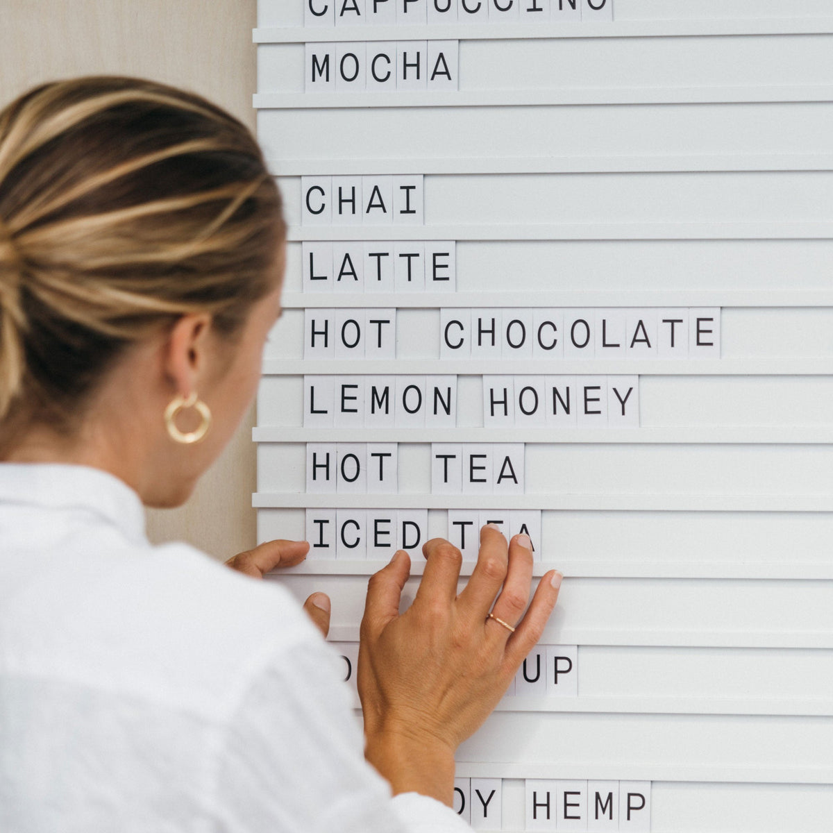 Menu Letter Board with Movable Types | Coffee Shop Menu Board | George ...